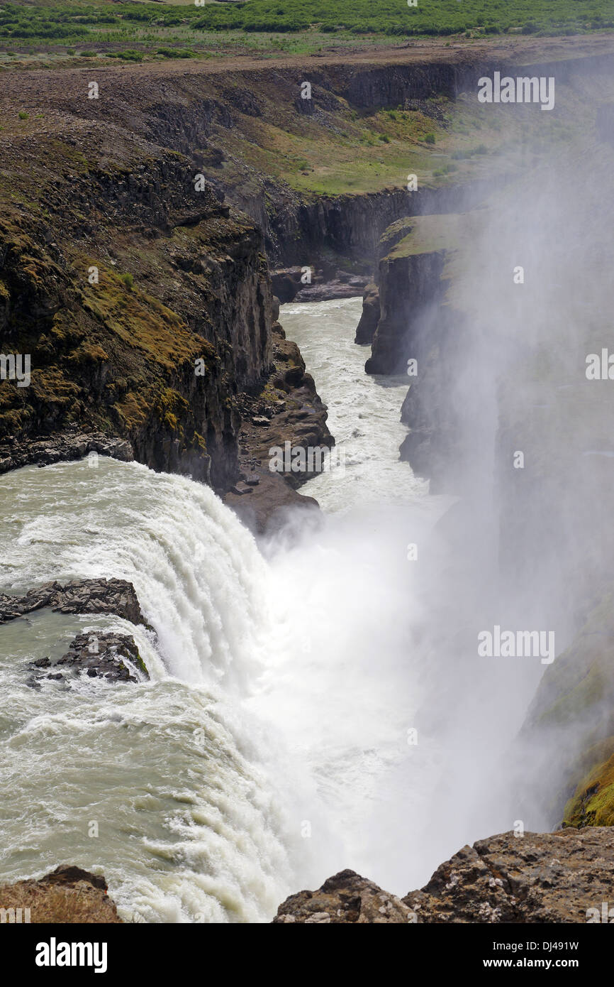 the waterfall gullfoss Stock Photo - Alamy