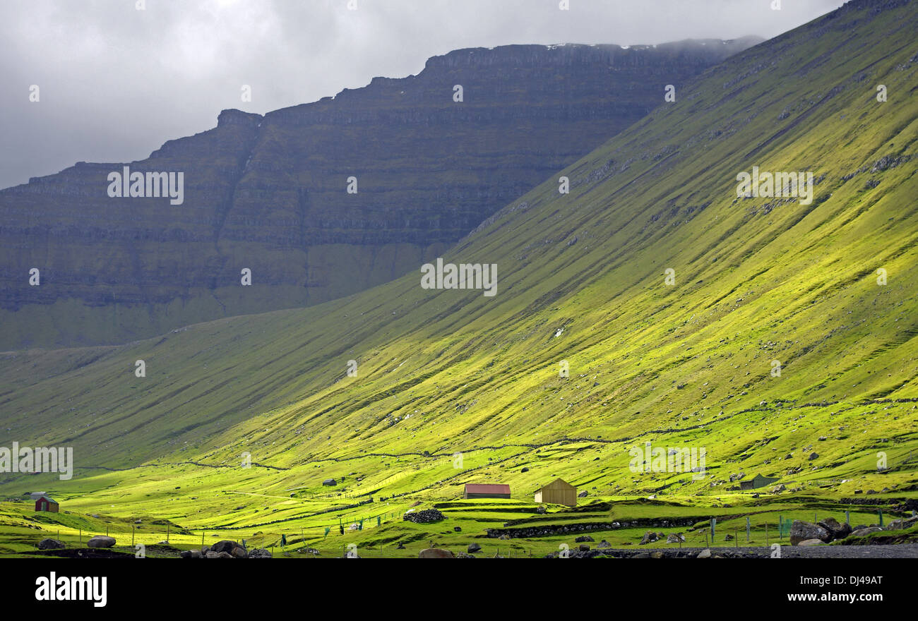 wild landscape on the Färoese Islands Stock Photo - Alamy