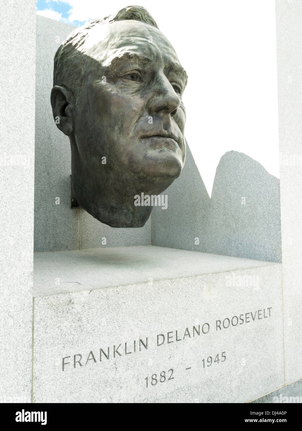 Franklin Delano Roosevelt Bust Sculpture in the Four Freedoms Park on ...
