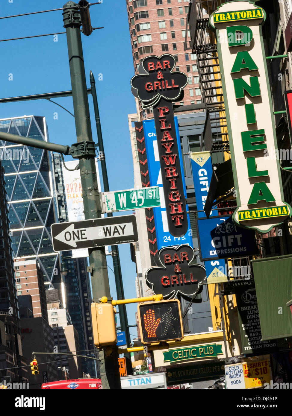 Restaurant Signage, 8th Avenue and West 45th Street, Times Square Area ...