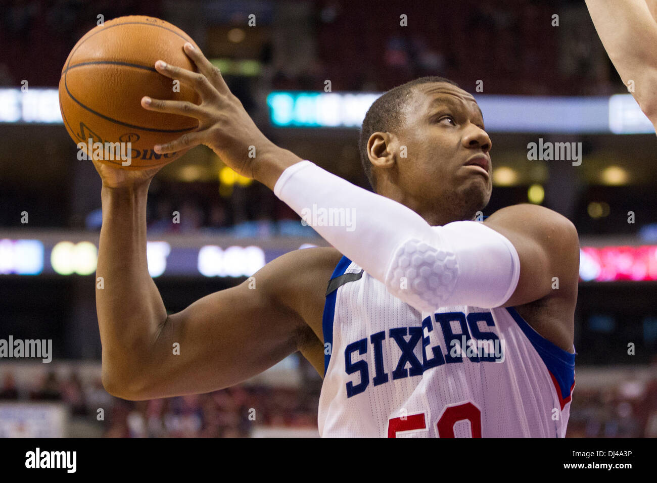 Philadelphia, PA, USA . 20th Nov, 2013. Philadelphia 76ers power ...