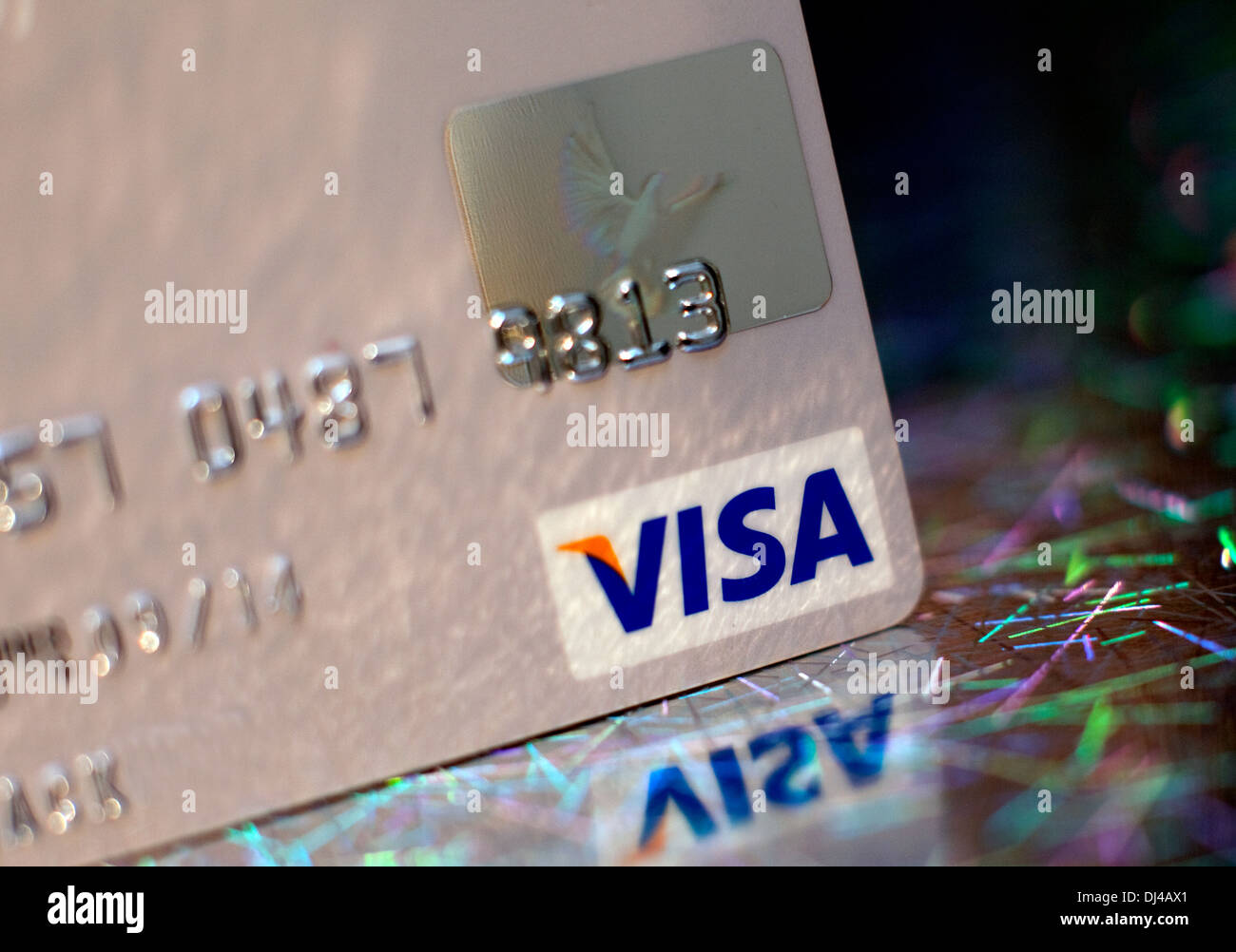 Detail of Visa credit card, London Stock Photo - Alamy