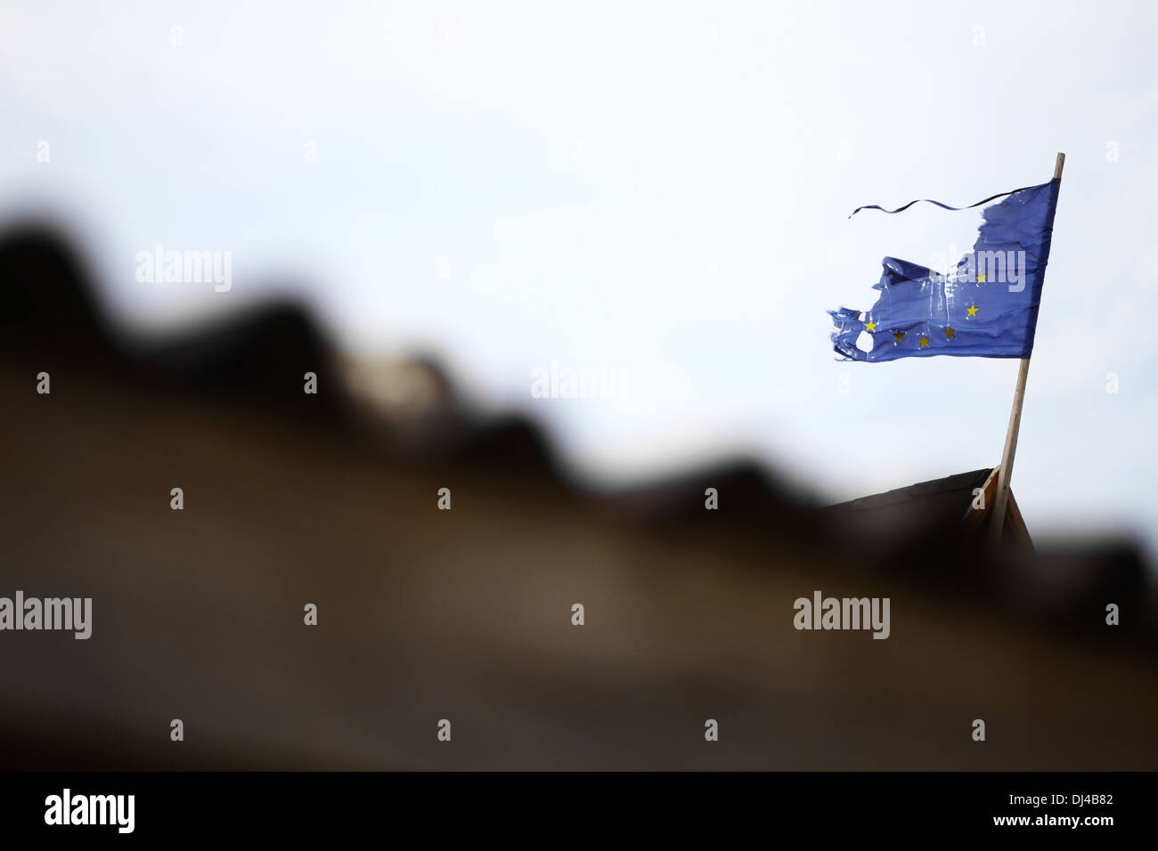 Eu flag broken hi-res stock photography and images - Alamy
