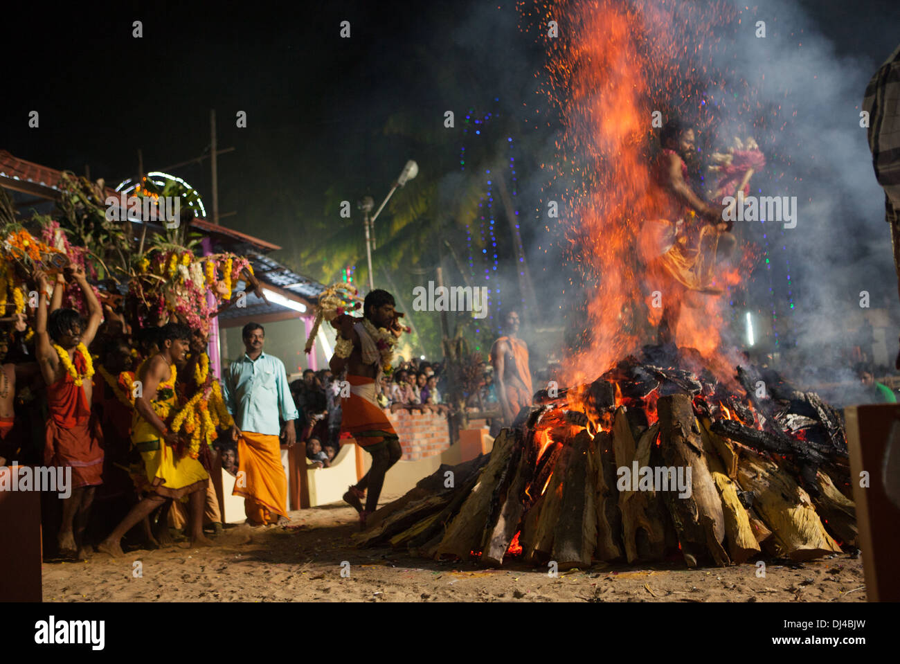 Firewalker ceremony of Agni Kavadi, Perunguzhi, Kerala, India, Asia ...