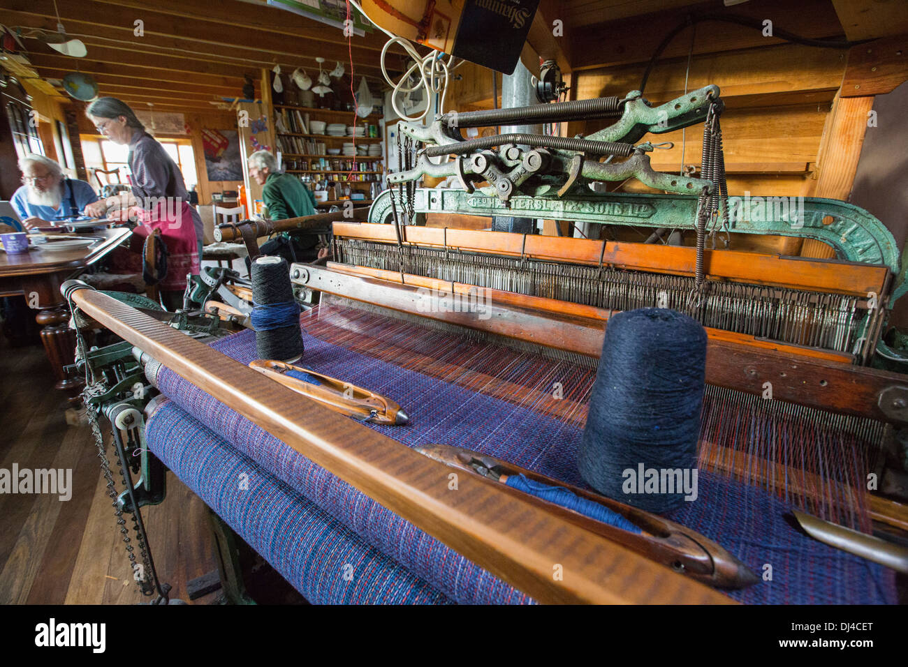 A loom in Alan Bush's house in Scoraig, in NW Scotland. Scoraig is one ...
