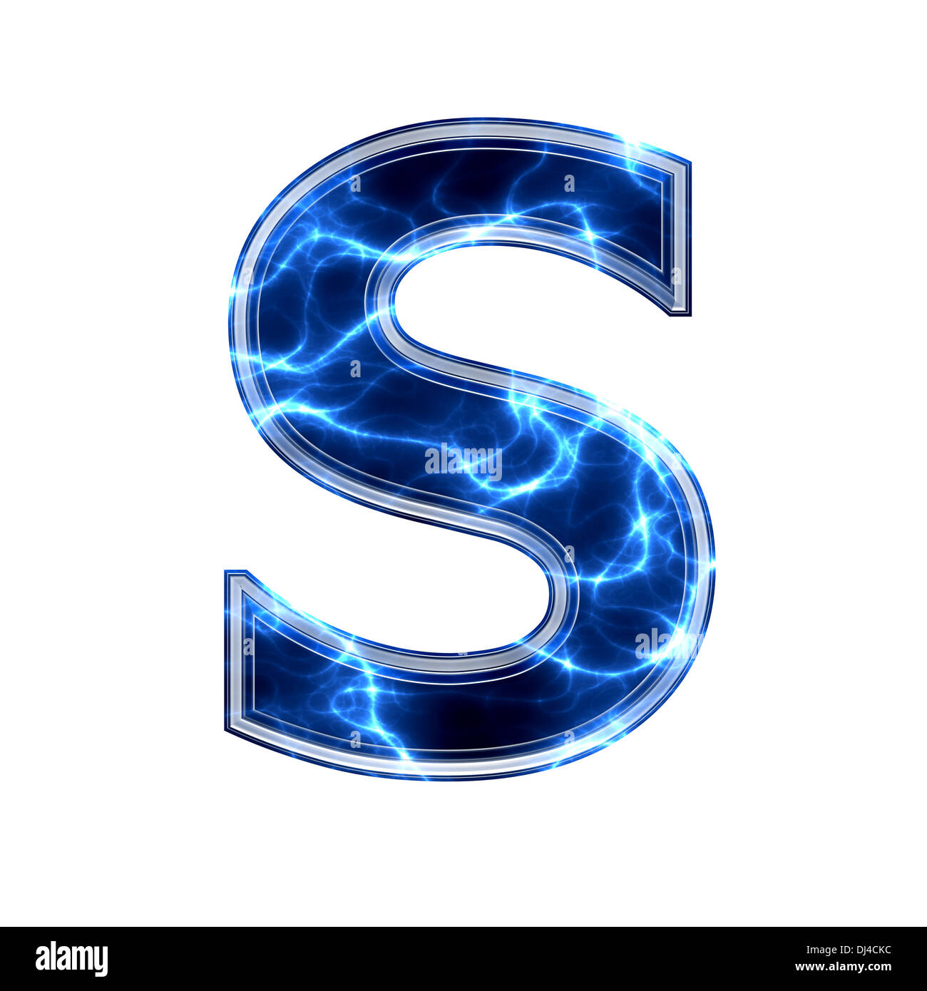 Electric 3d letter on white background - s Stock Photo - Alamy