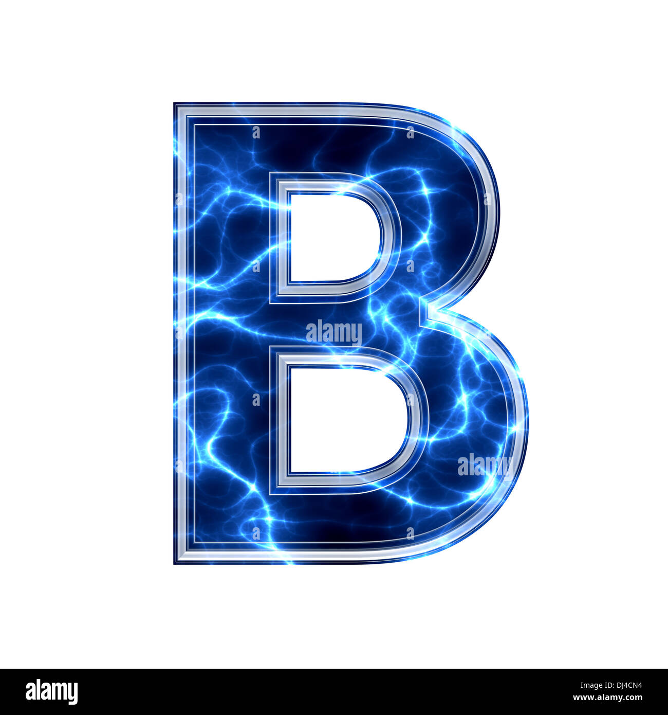 Electric 3d letter on white background - b Stock Photo - Alamy