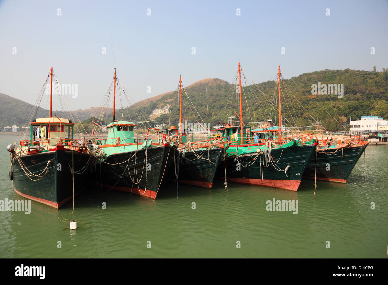 Fishing boats in Tai O village. Lantau Island, Hong Kong, China Stock ...