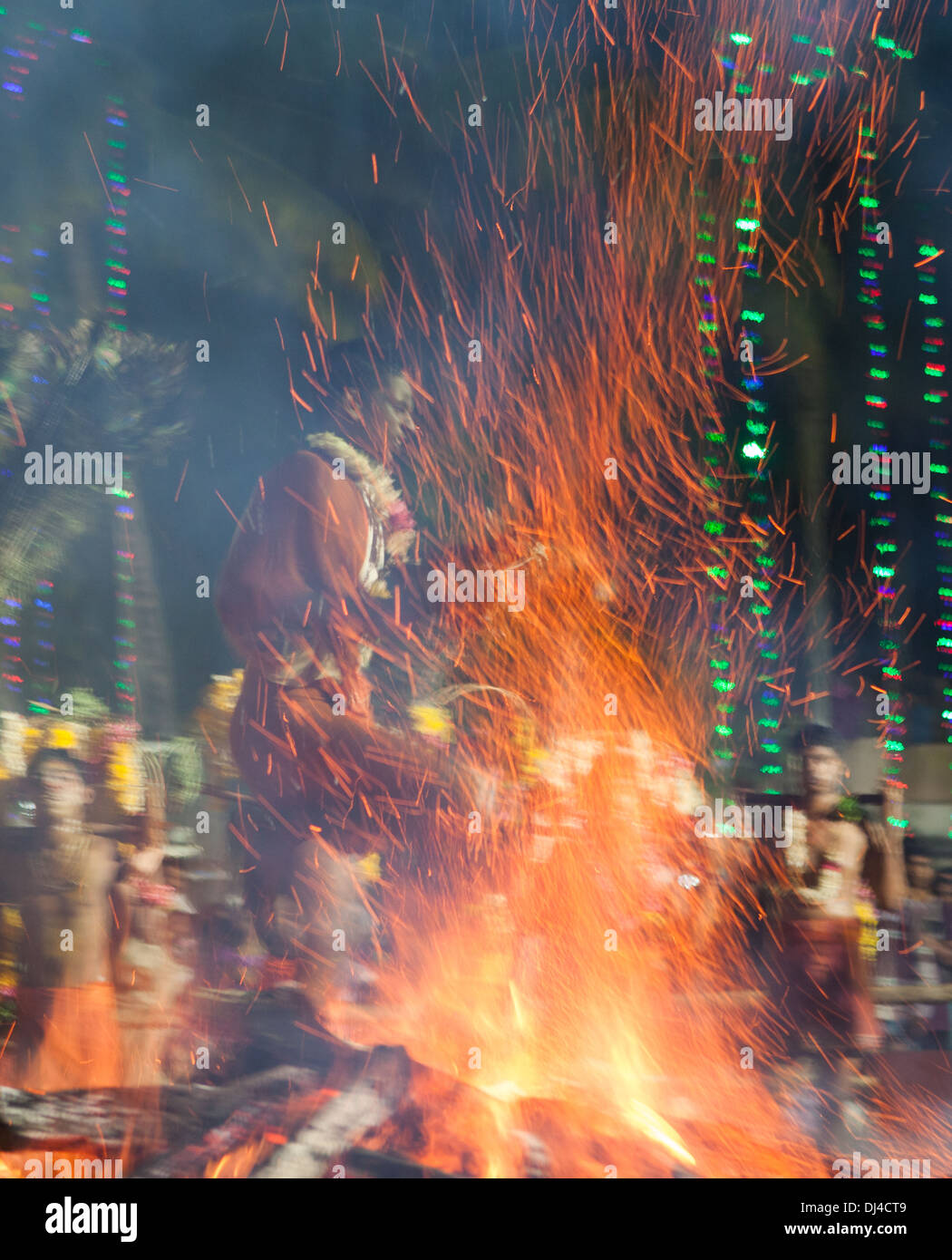 Firewalker ceremony of Agni Kavadi, Perunguzhi, Kerala, India, Asia ...