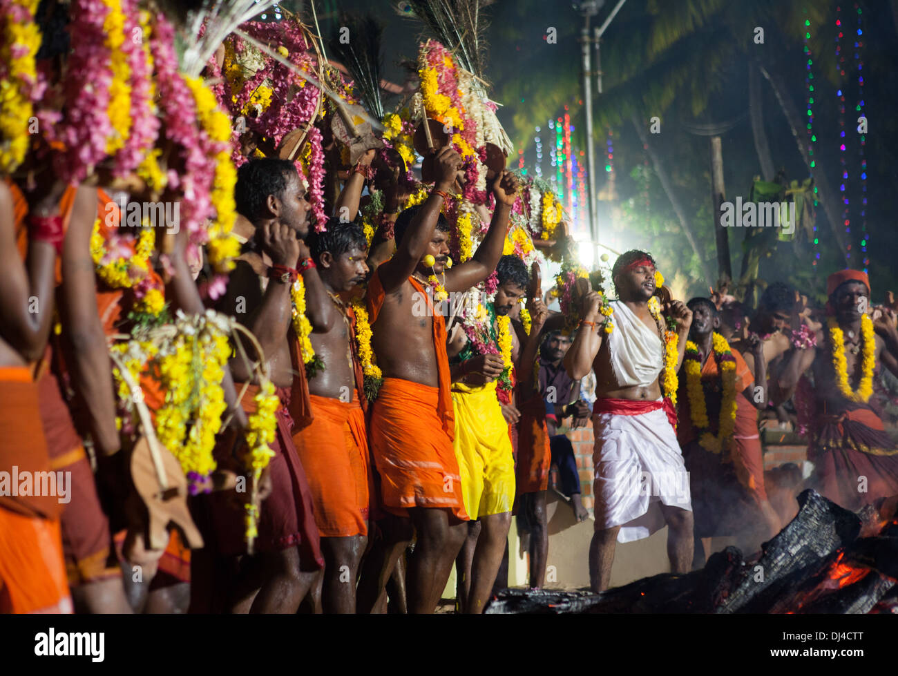 Firewalker ceremony of Agni Kavadi, Perunguzhi, Kerala, India, Asia ...