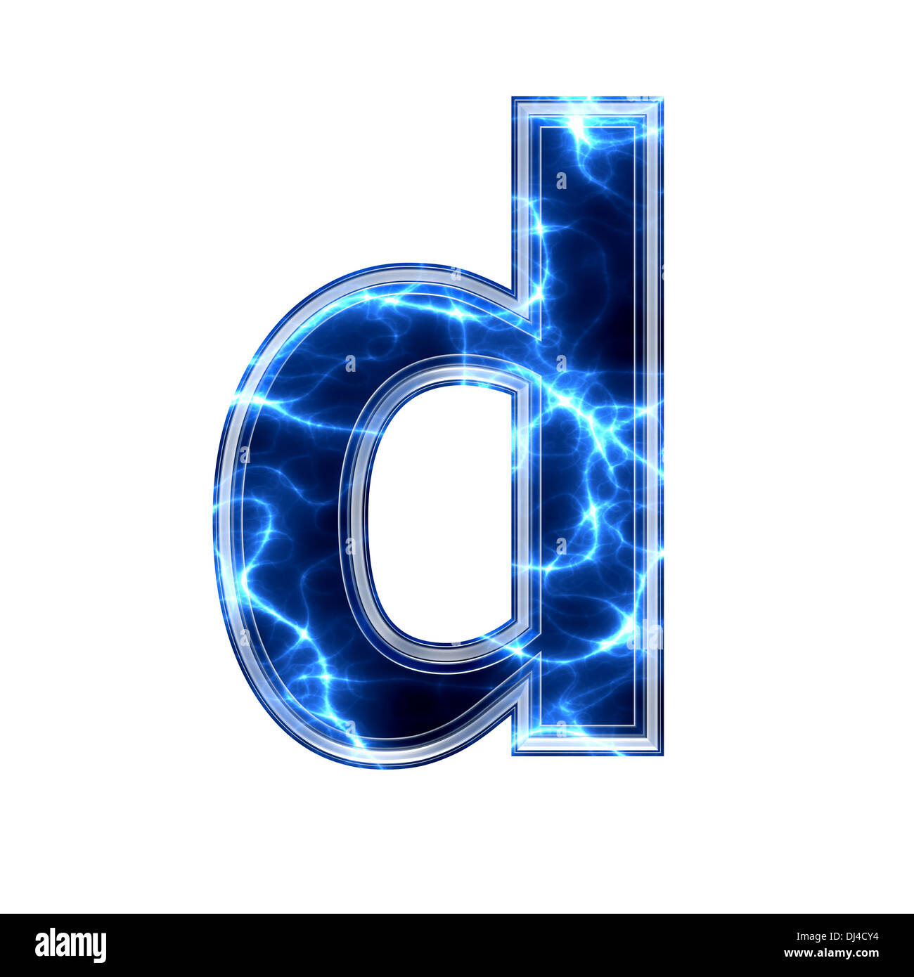 electric 3d letter - d Stock Photo - Alamy