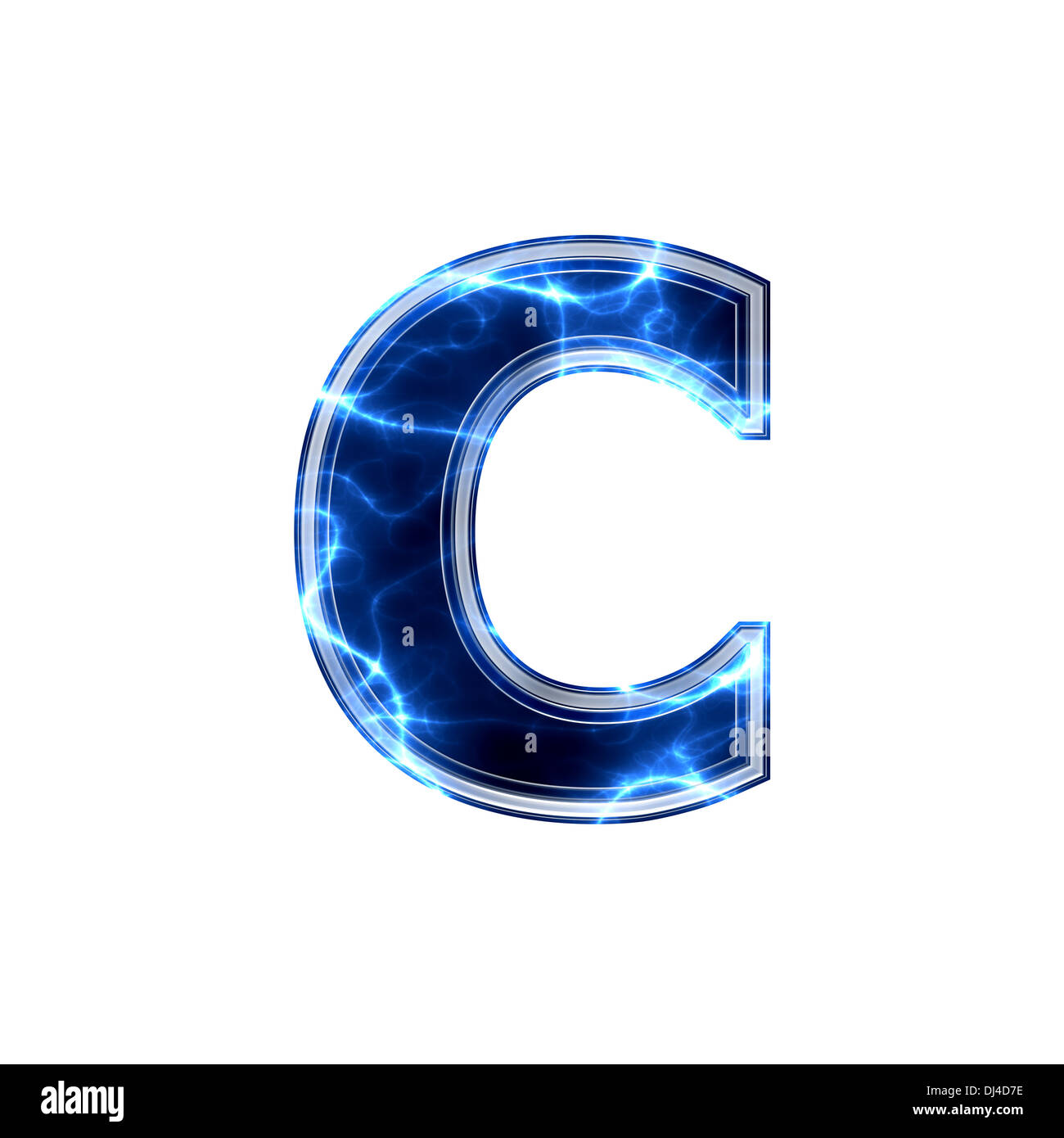 electric 3d letter - c Stock Photo - Alamy