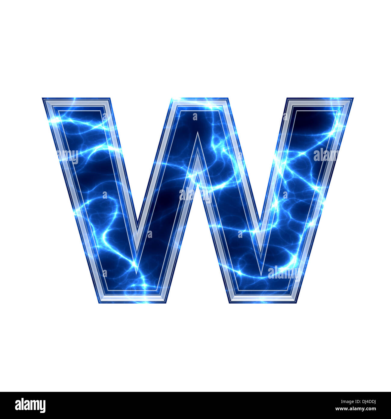 electric 3d letter - w Stock Photo - Alamy