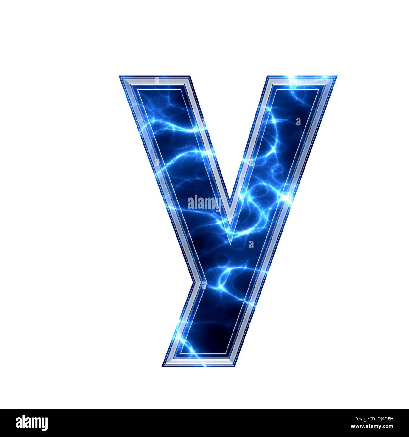 electric 3d letter - y Stock Photo - Alamy