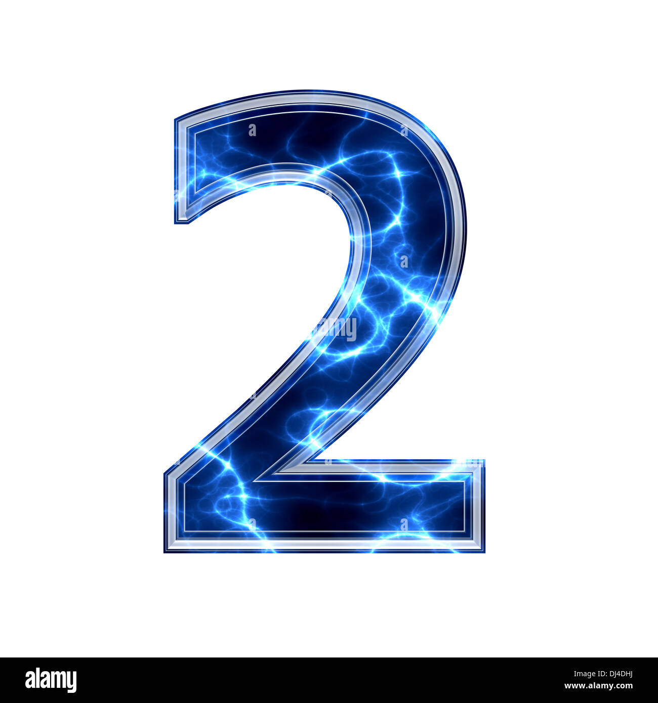 electric 3d digit - 2 Stock Photo - Alamy