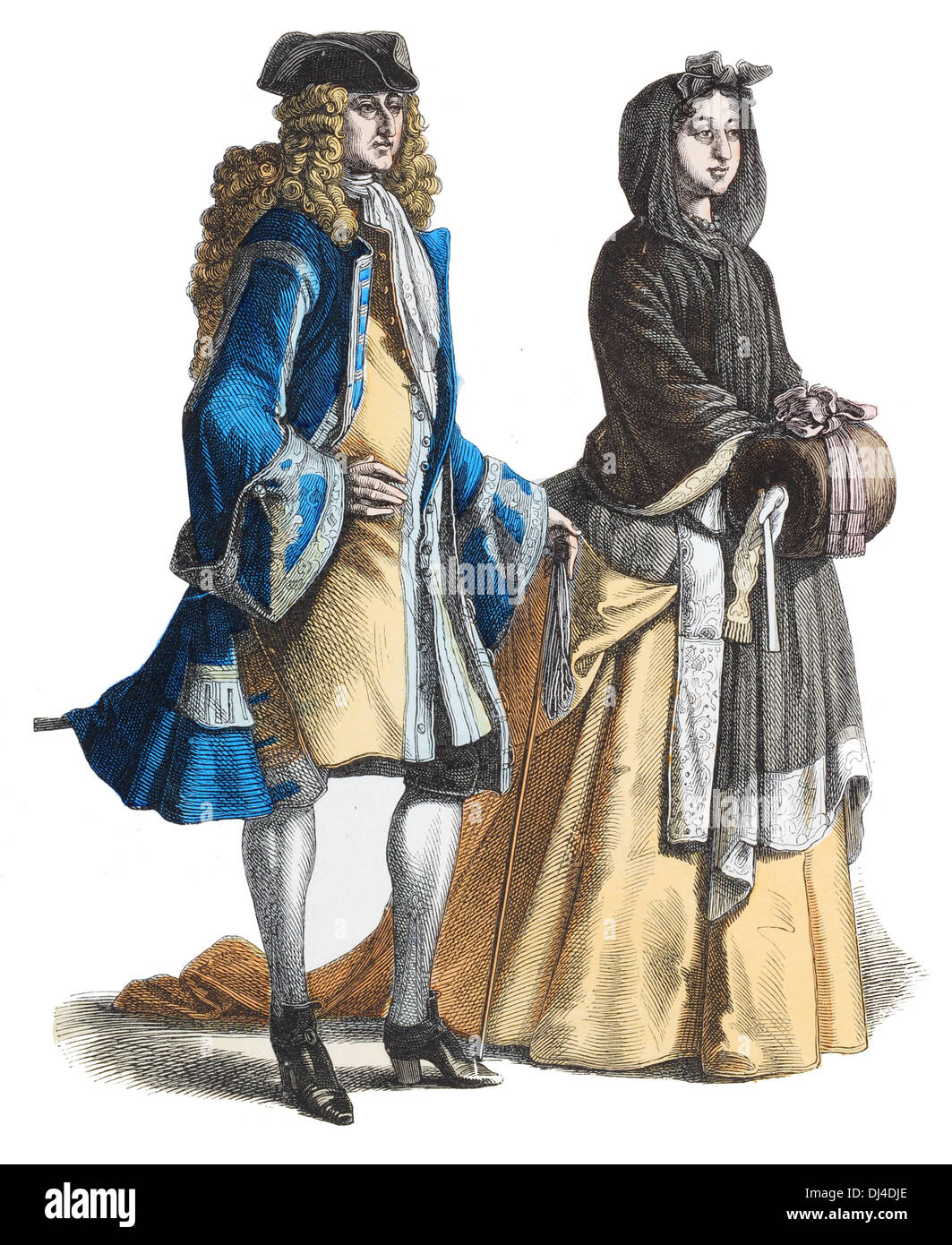 18th century Germany Gentleman and Lady Stock Photo - Alamy