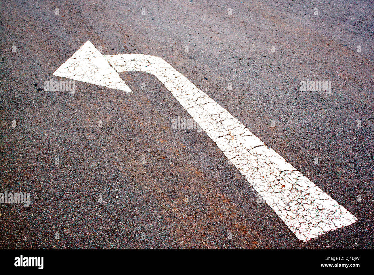 Traffic direction arrows painted on hi-res stock photography and images ...
