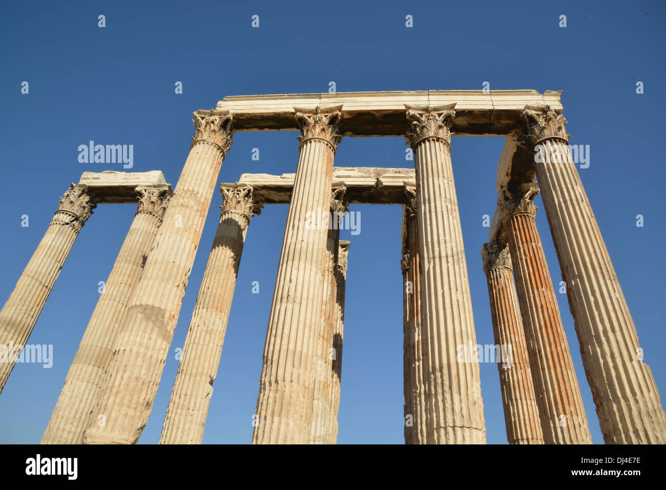 The colossal temple of Olympian Zeus Athens Greece Stock Photo - Alamy