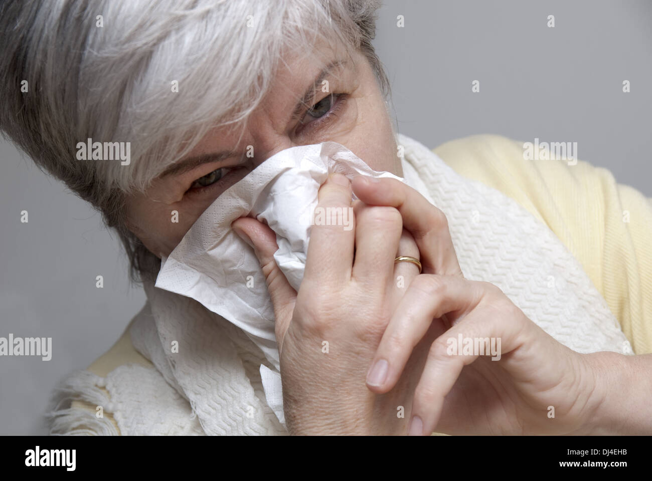 Woman with handkerchief Stock Photo - Alamy