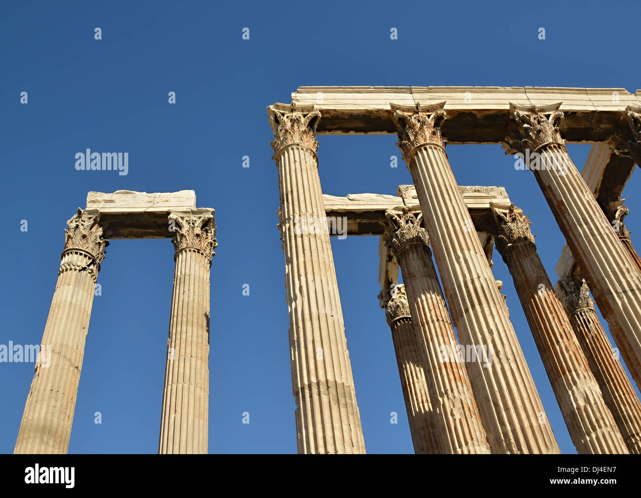 The colossal temple of Olympian Zeus Athens Greece Stock Photo - Alamy