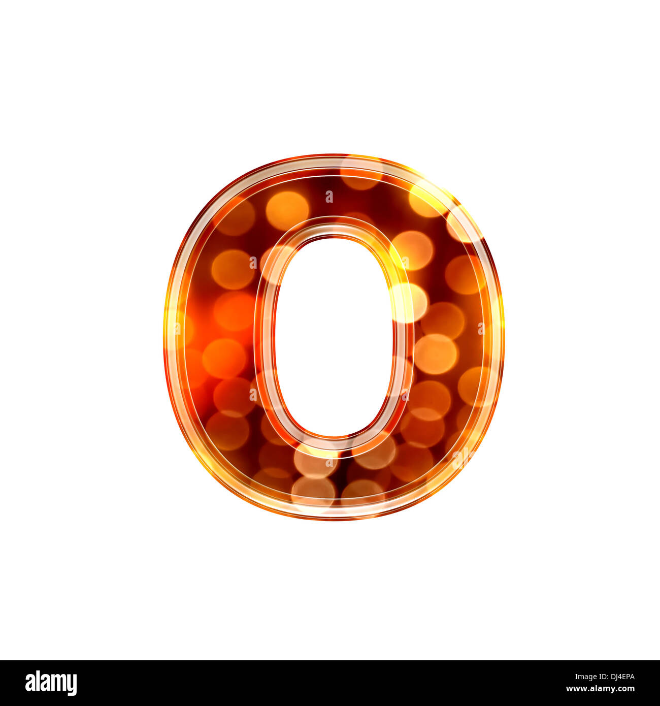 letter with glowing lights texture - o Stock Photo - Alamy