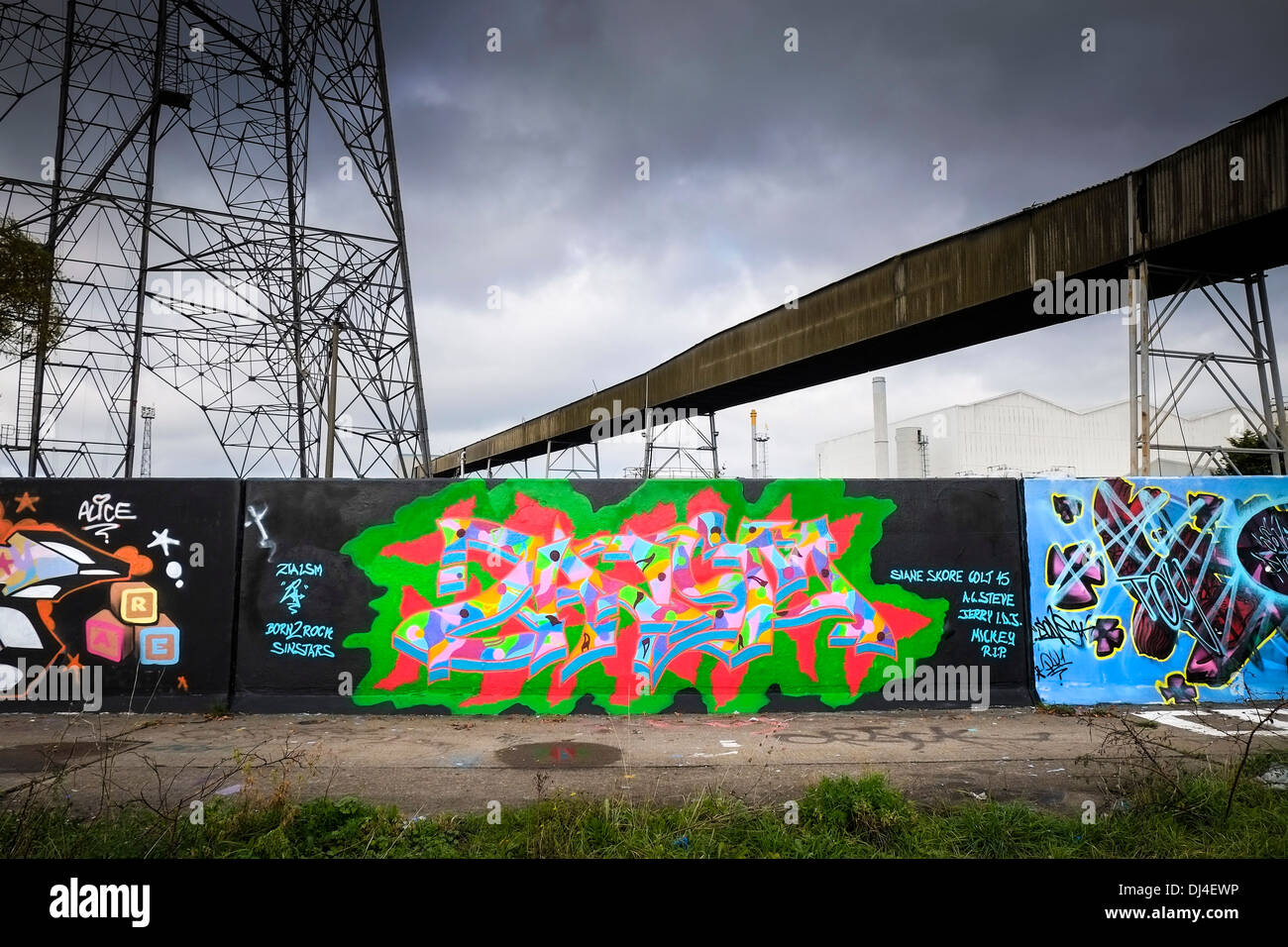 Graffiti on a wall Stock Photo - Alamy