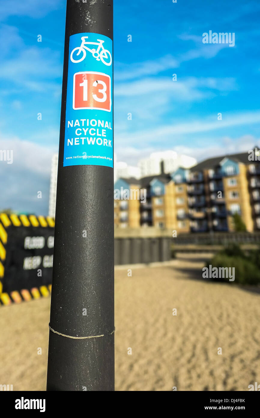 A sign for the National Cycle Network Stock Photo - Alamy