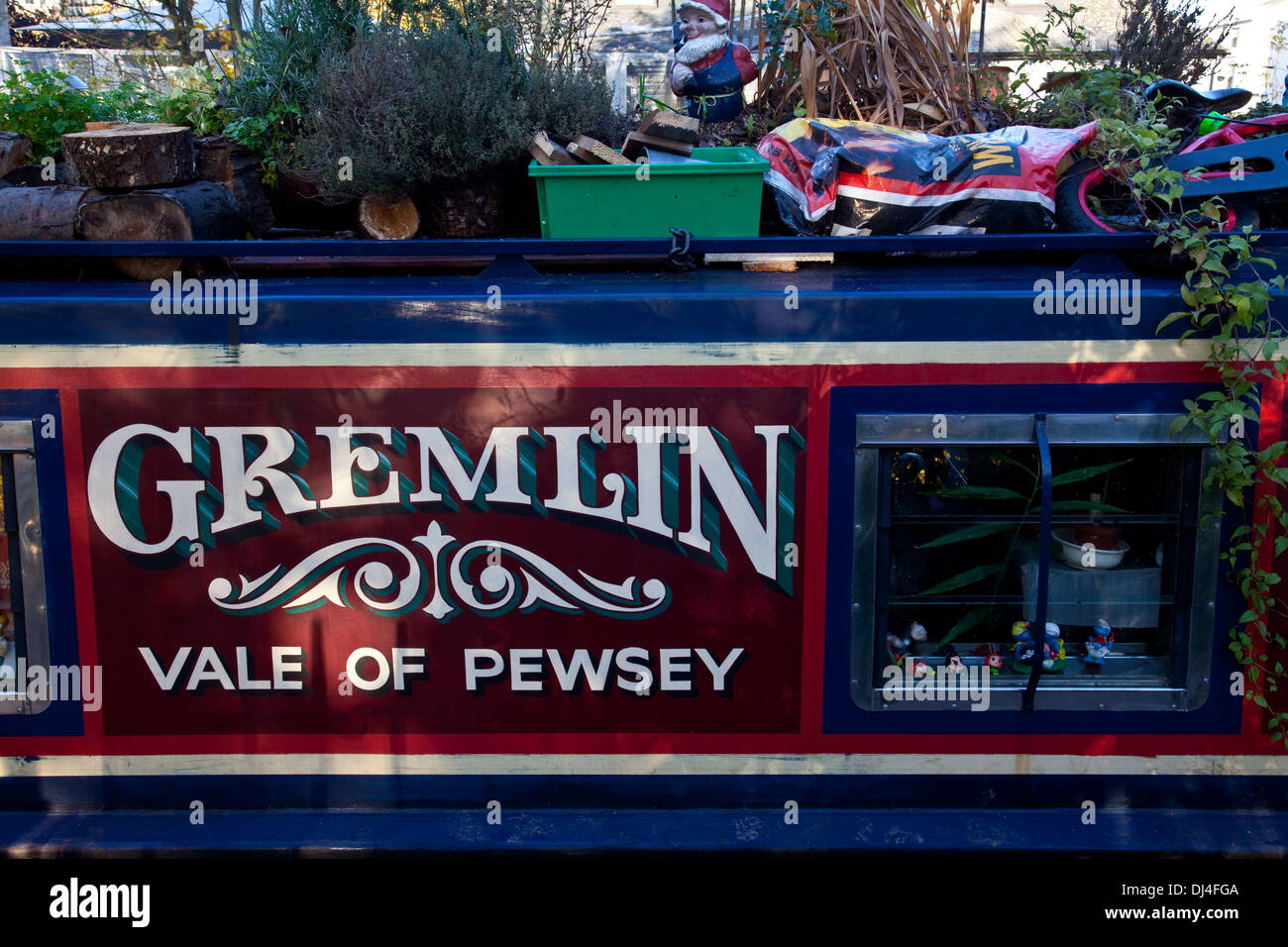 Traditional Narrow Boat Sign, 'Little Venice' London, England Stock ...