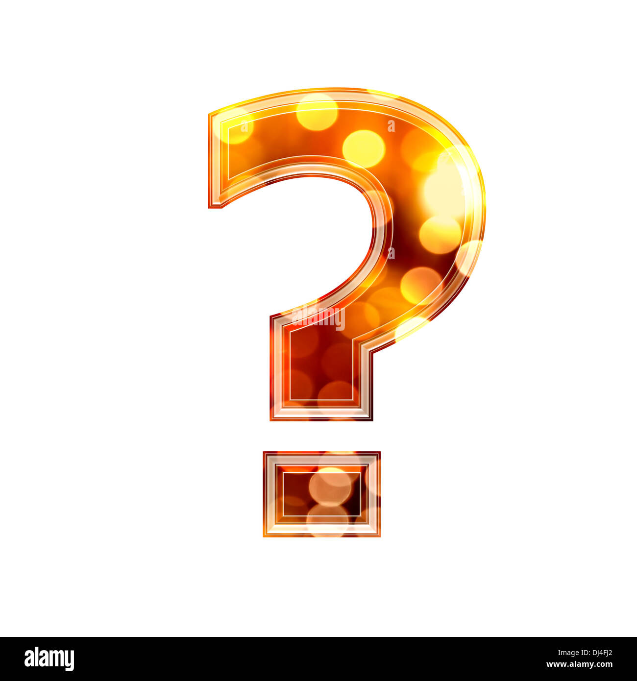 interrogation point with glowing lights texture Stock Photo - Alamy