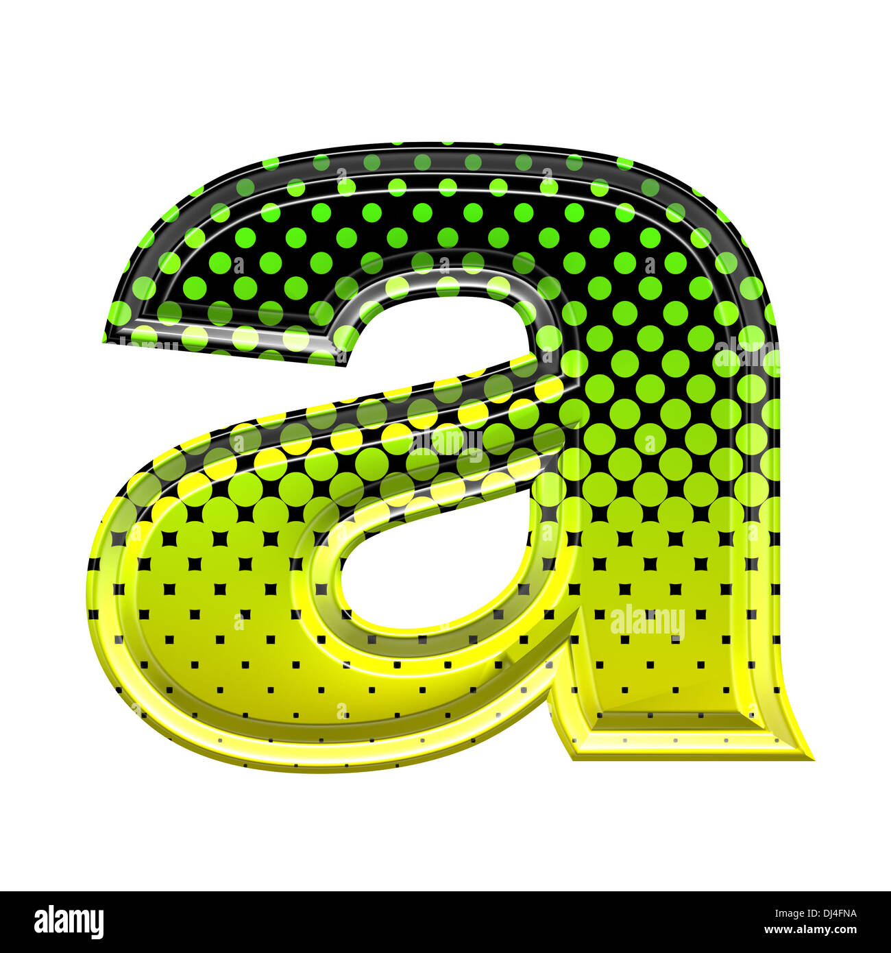 Halftone 3d lower-case letter a Stock Photo - Alamy