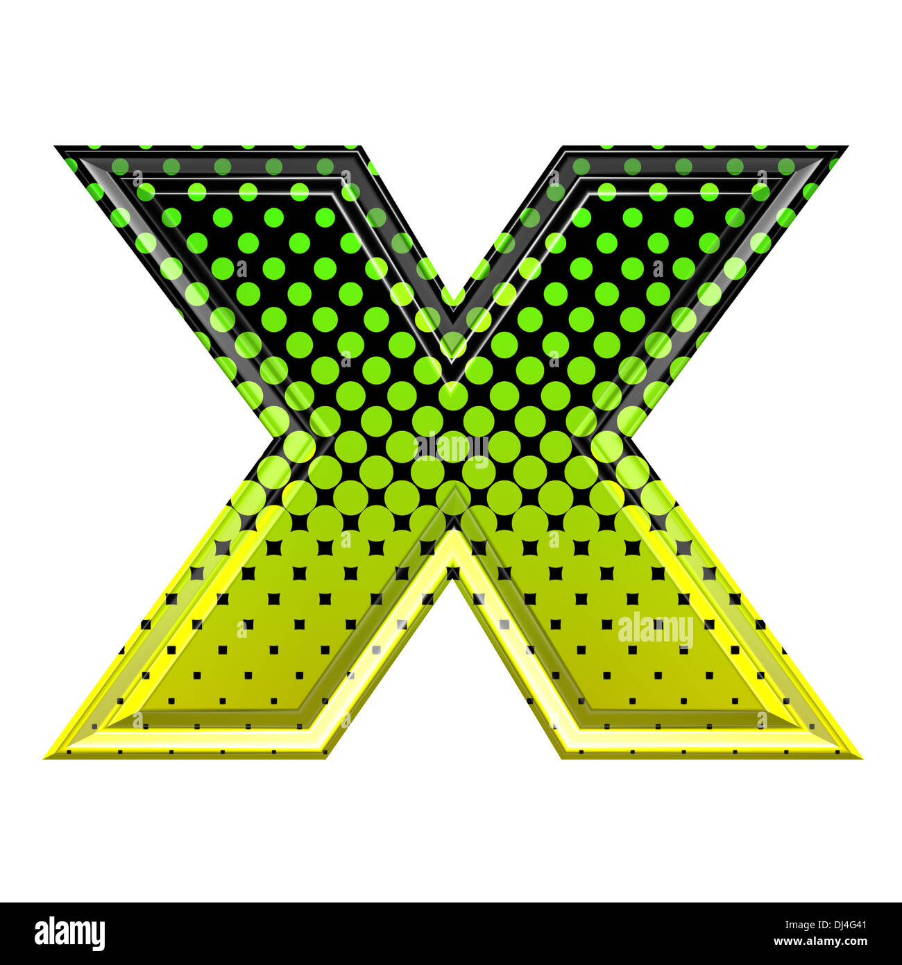 Halftone 3d lower-case letter x Stock Photo - Alamy