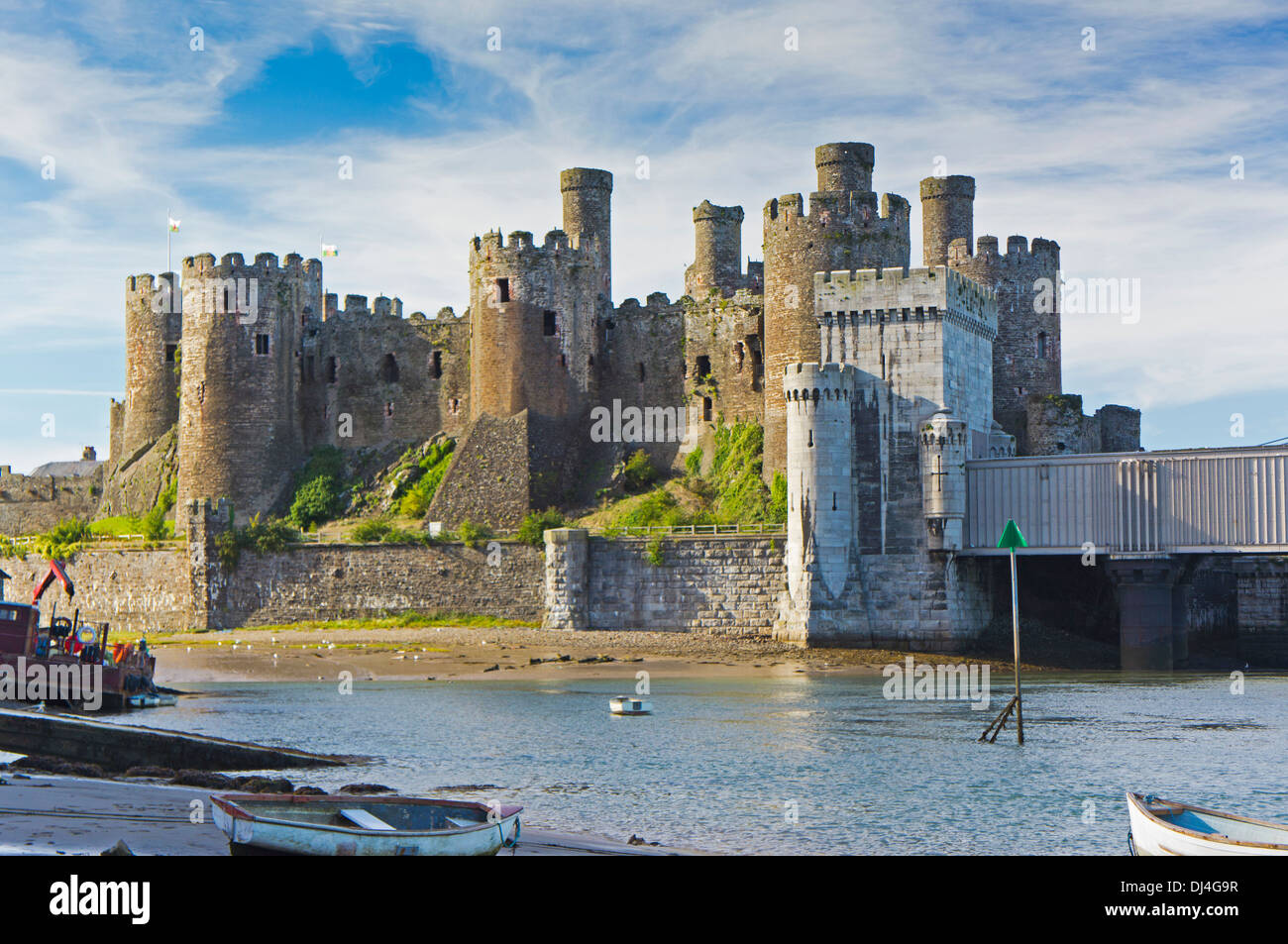 Conway Castle and Bridge North Wales Uk Stock Photo - Alamy