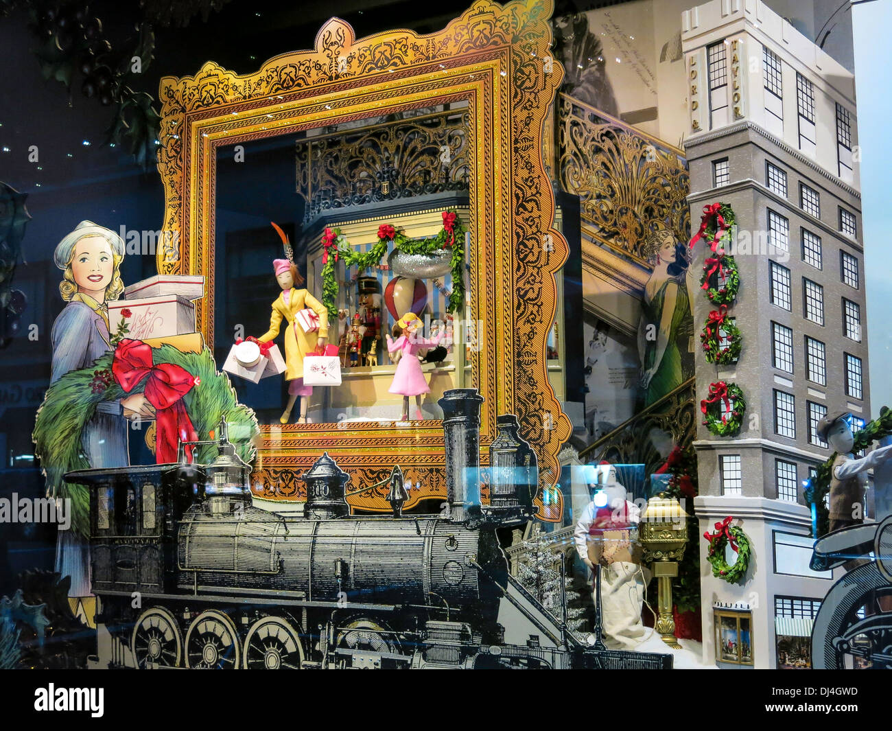 Vintage Lord & Taylor Holiday Window Display, New York City, USA 2013 Stock Photo - Alamy