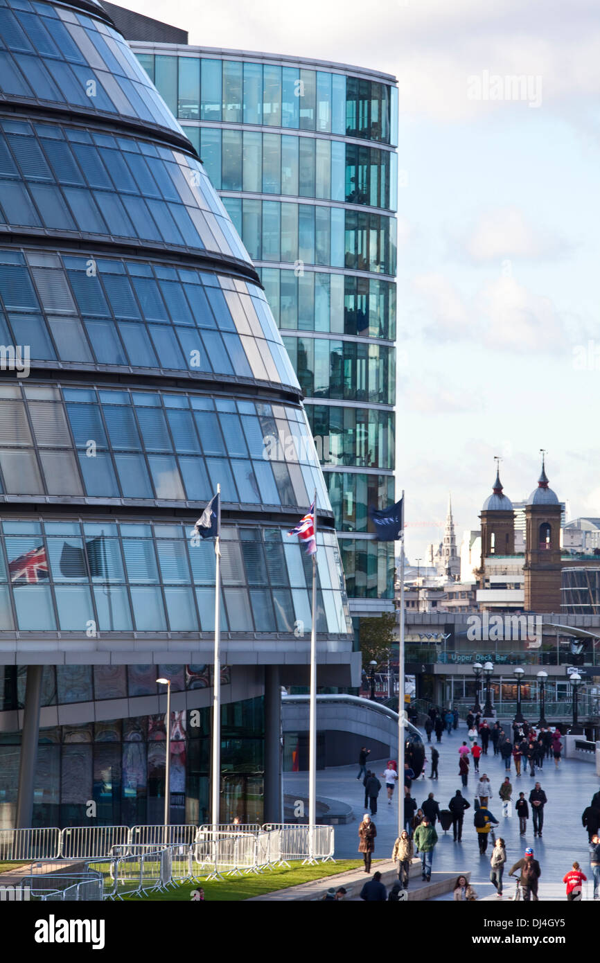 City Hall and More London Development, London, England Stock Photo - Alamy