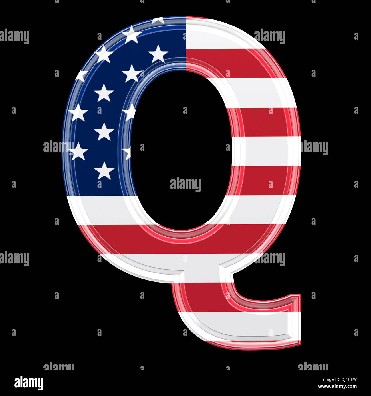 us 3d letter isolated on black background - Q Stock Photo - Alamy