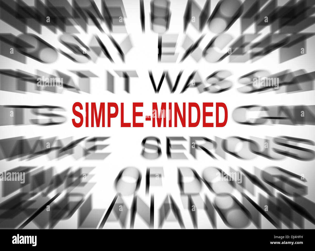 Simple minded hi-res stock photography and images - Alamy