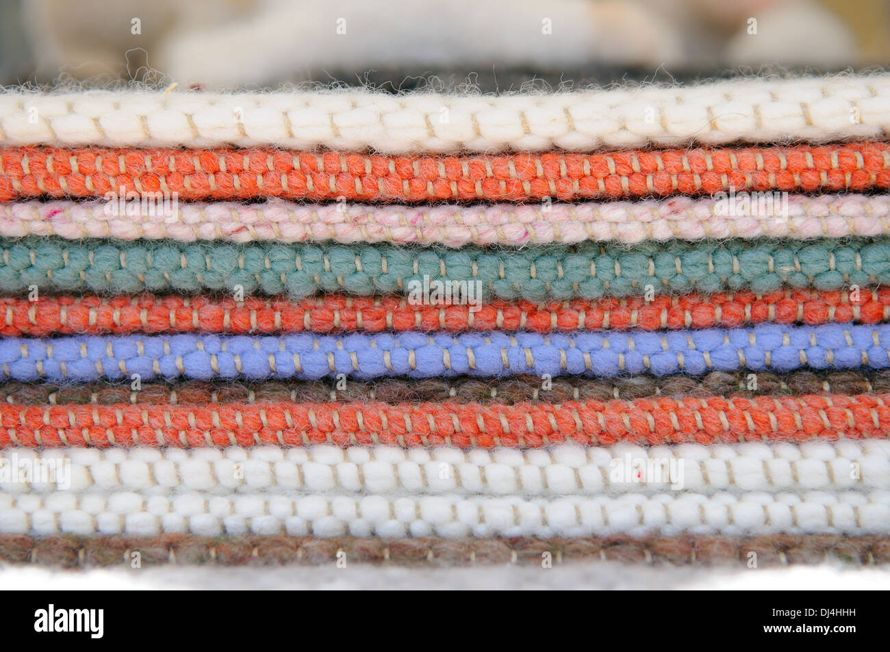 coloured fabrics - multi layered Stock Photo - Alamy