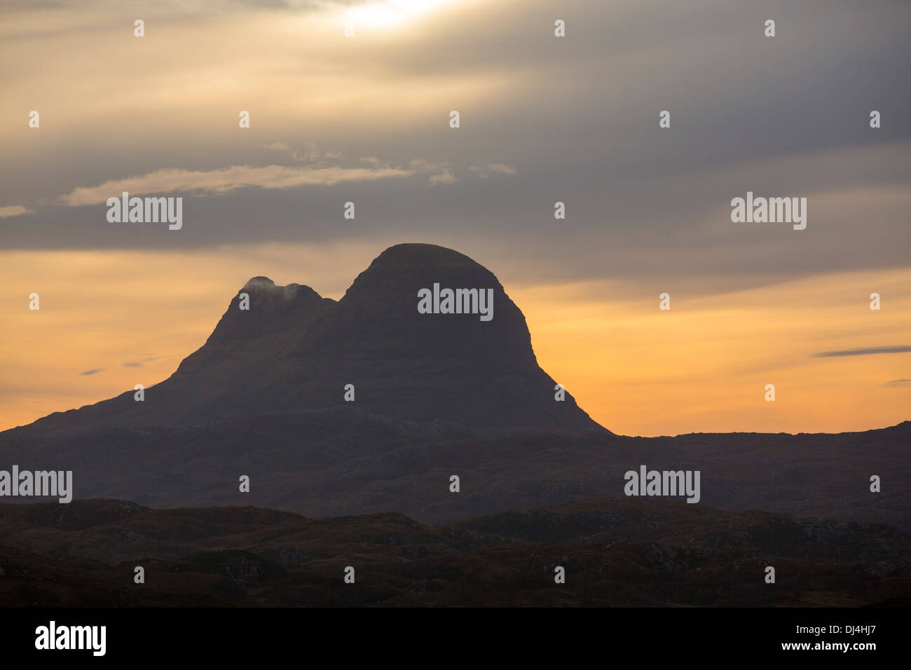 Suilven, the most iconic peak of the Assynt mountains, North West ...