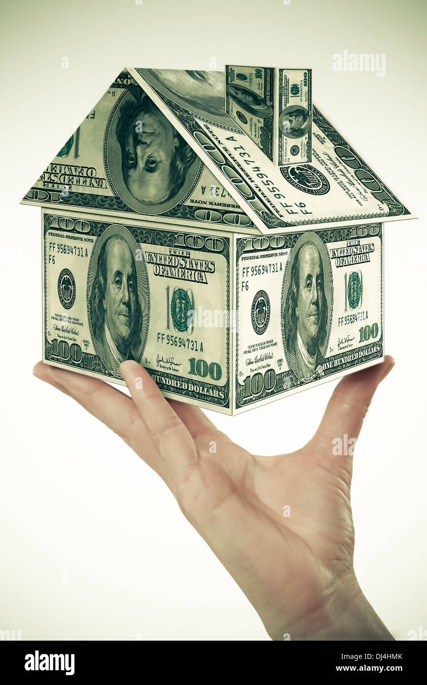 House in human hand Stock Photo - Alamy