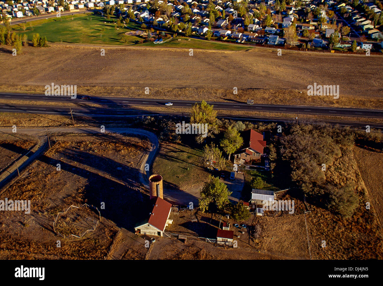 Urban sprawl aerial farm hi-res stock photography and images - Alamy