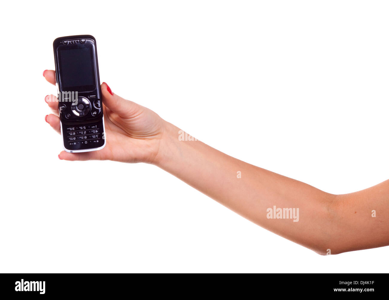 Close up woman mobile Cut Out Stock Images & Pictures - Alamy