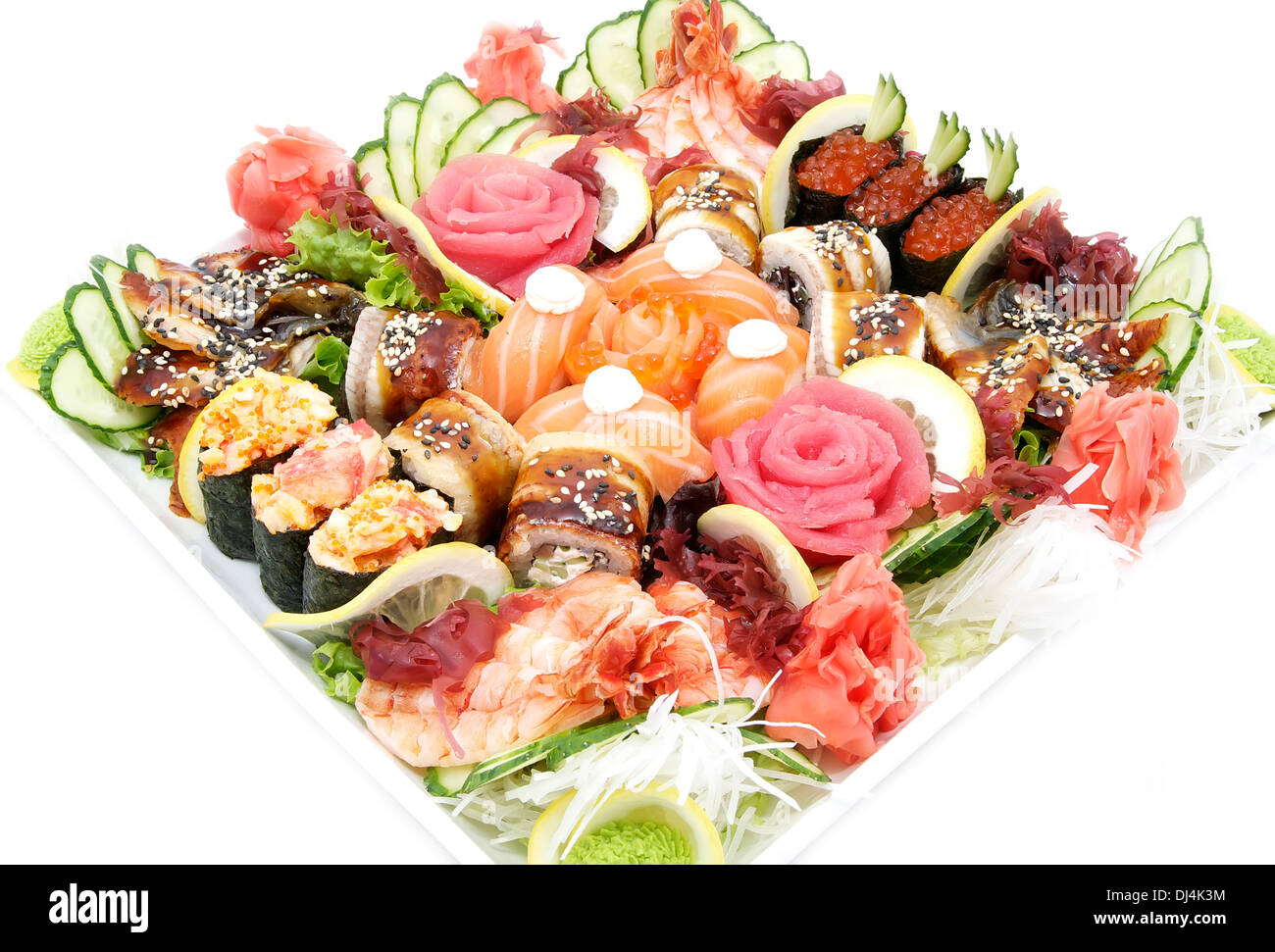 delicious seafood sushi at a Japanese restaurant Stock Photo - Alamy
