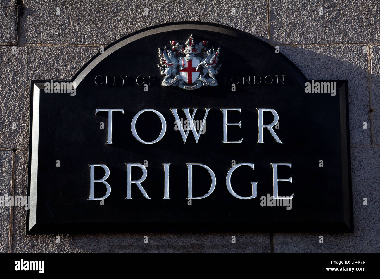 Tower Bridge Sign, Tower bridge, London, England Stock Photo - Alamy
