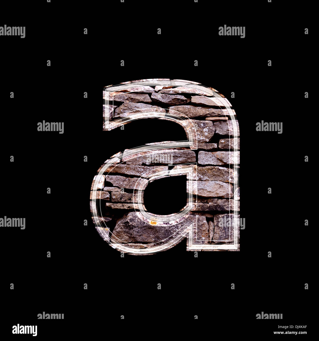 Stone wall 3d letter a Stock Photo - Alamy