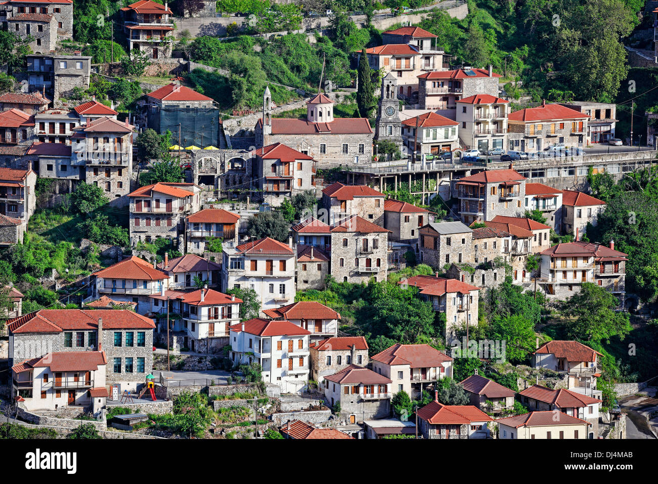 Lagadia is a mountain village in Arcadia, Peloponnese, Greece Stock ...