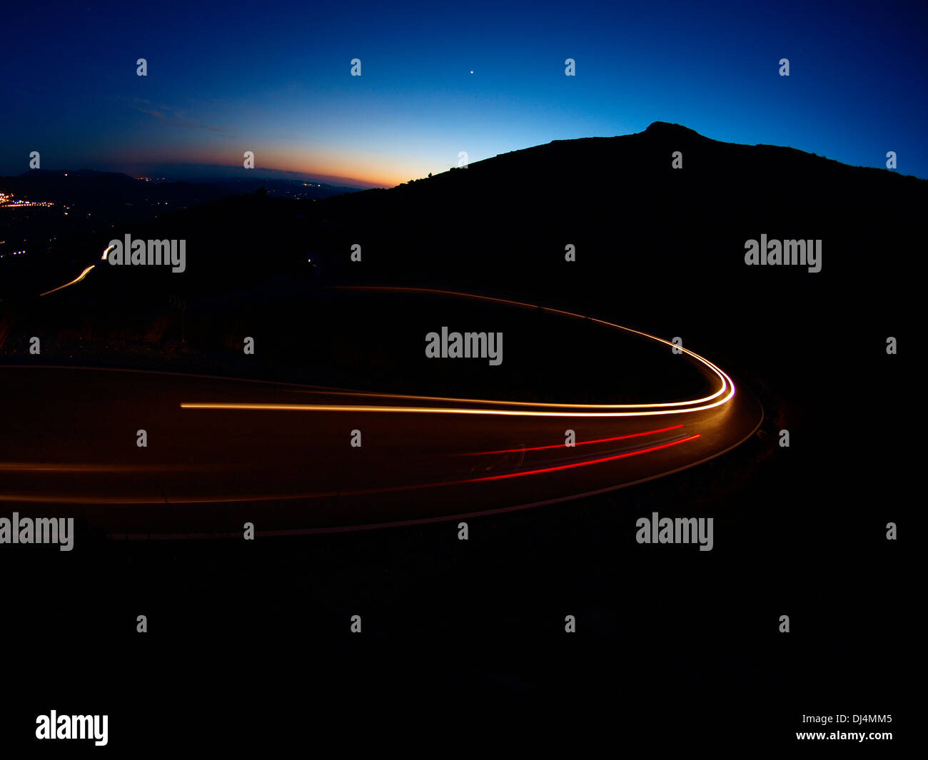 Car brake lights night hi-res stock photography and images - Alamy