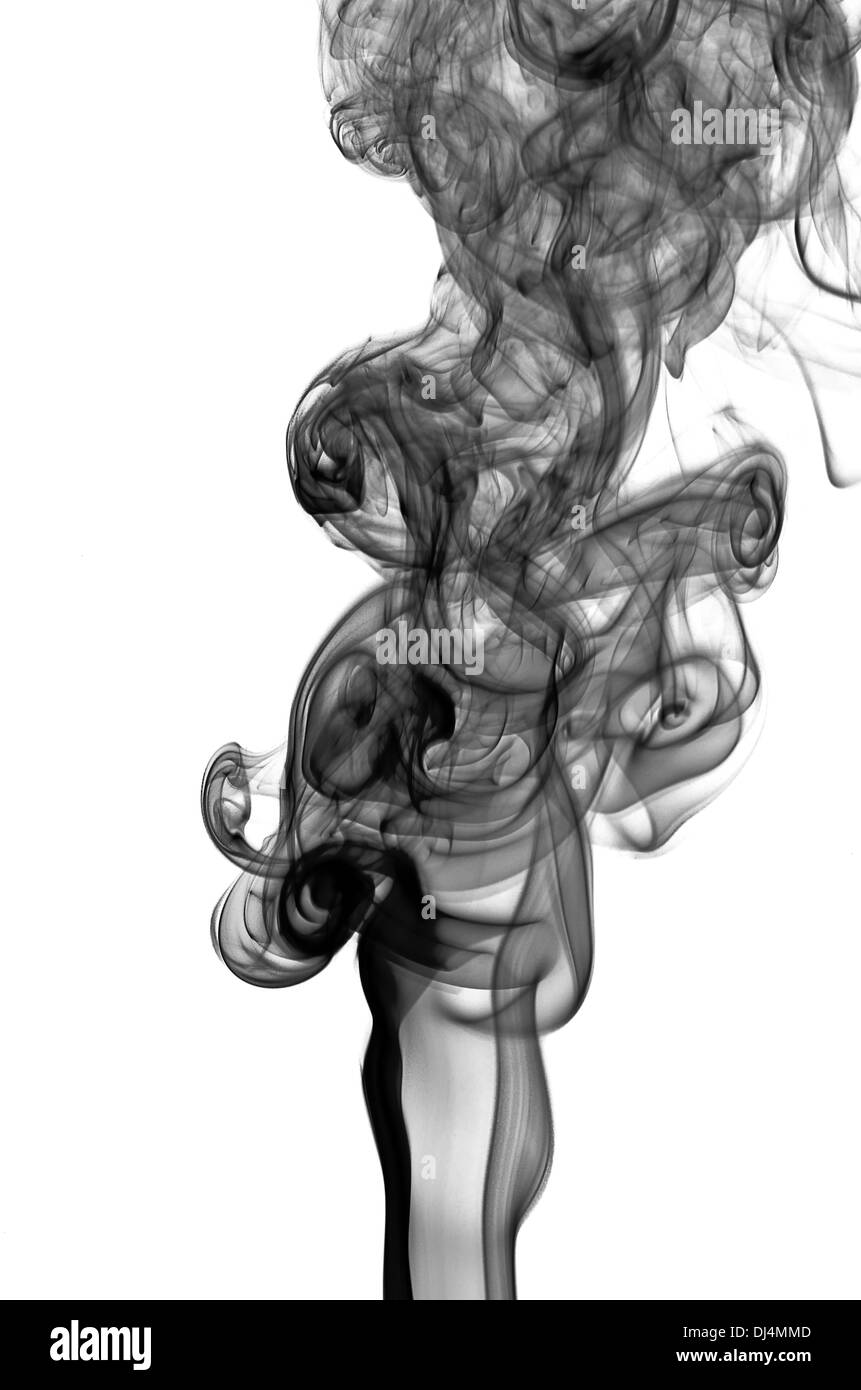 Smoke on a white background Stock Photo - Alamy
