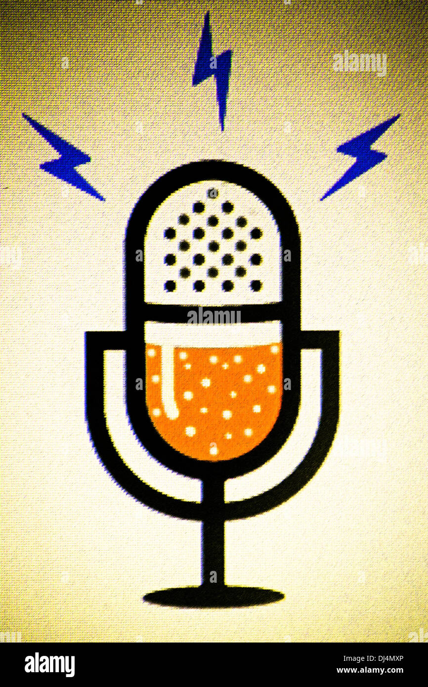 Ilustration of a microphone Stock Photo - Alamy