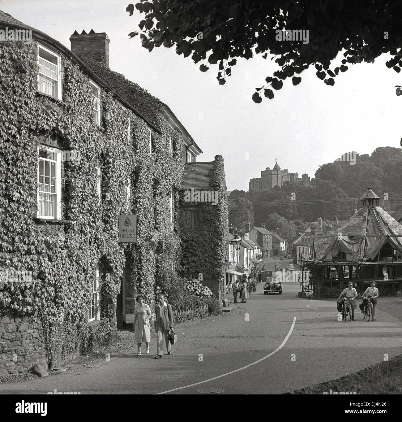 1950s, historical picture from this era looking down the high street of ...