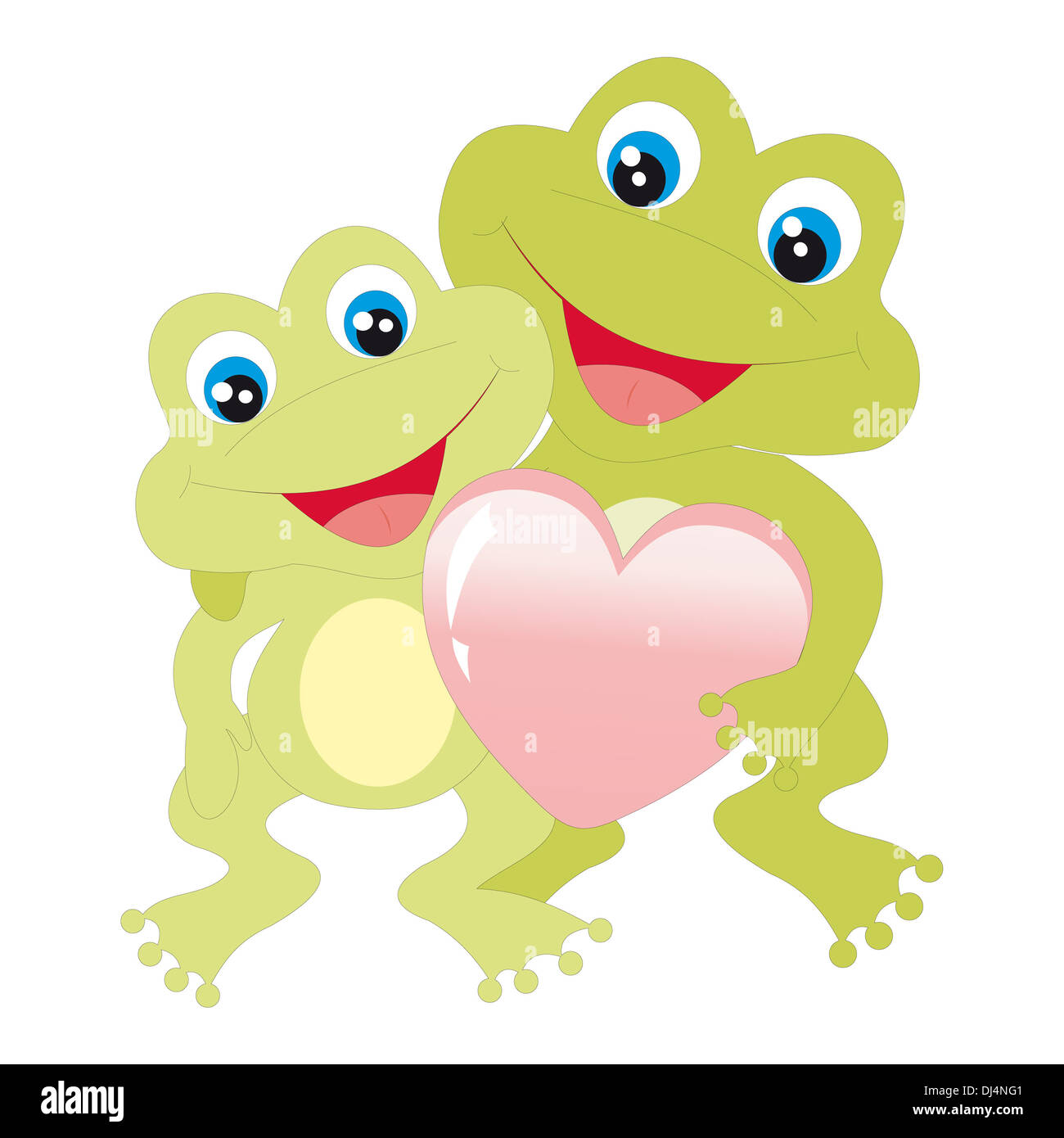 Frogs with heart Stock Photo - Alamy